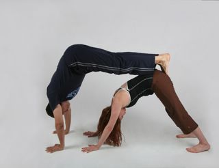 Intimacy ideas for couples - practicing yoga together